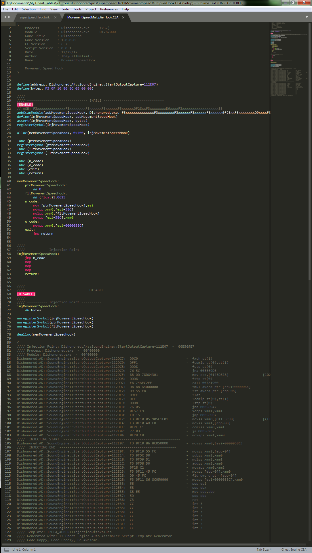File:Tutorials.Dishonored.SuperSpeed.14.png - Cheat Engine